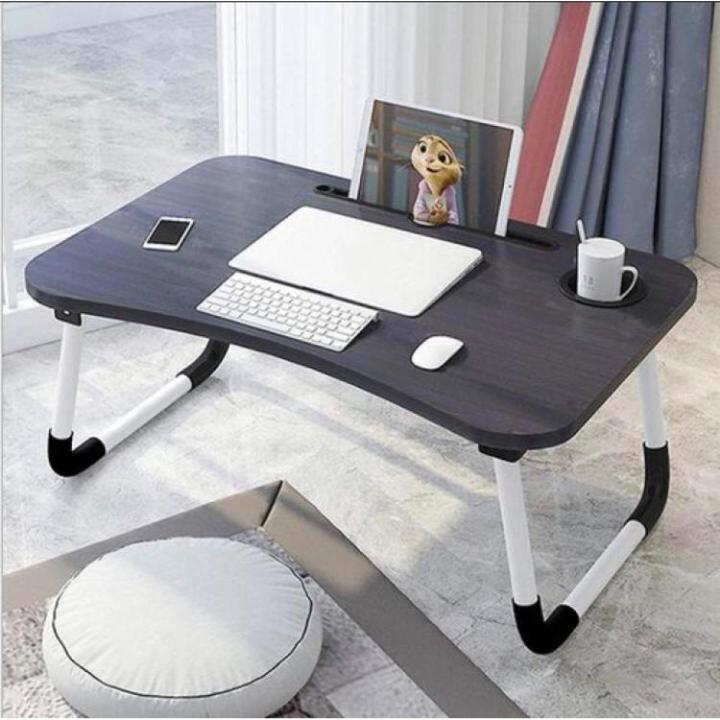 Wooden Laptop Table Folding study table portable bed table, floor table ...