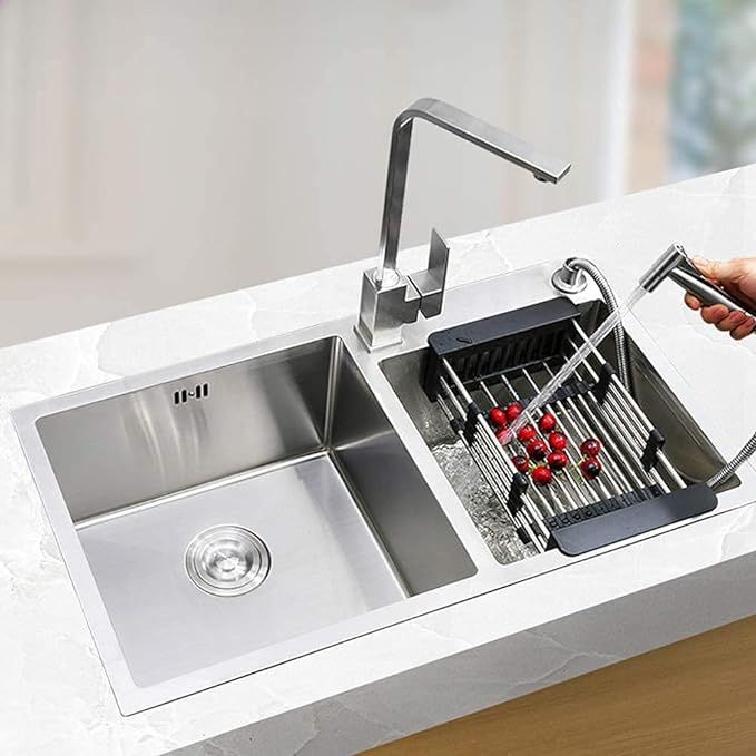 SA Kitchen Sink Double Bowl Handmade Stainless Steel KitchenBar Sink ...