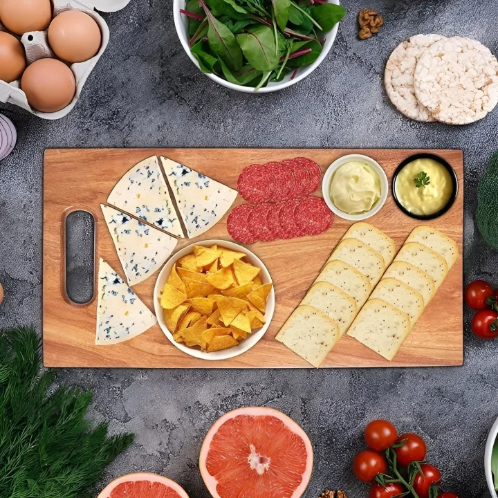 Wooden Cutting Board for Kitchen | Butcher Block Chopping Board | Solid ...