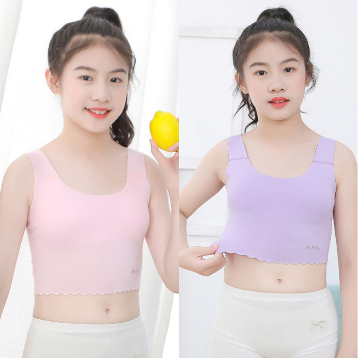 Girls' seamless inner wear developmental period modal children's ...