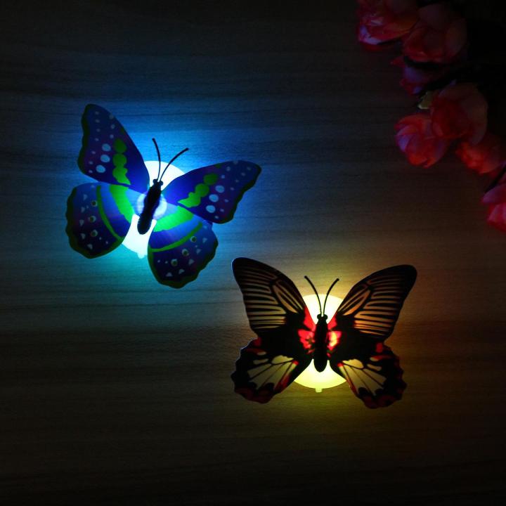 Pack of 2 LED Butterfly Glow In The Dark Night Light | Daraz.pk