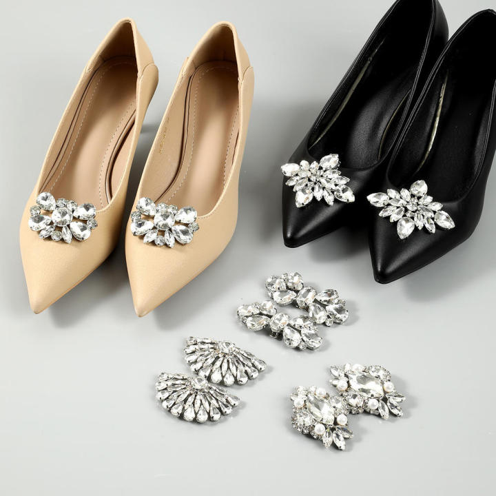 Shoe Decorations Charm Buckle Rhinestone Clip Wedding Accessories Bride ...