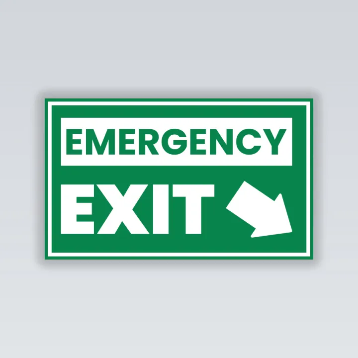 Customized Emergency Exit Sign for Office or Buildings Pathways | Daraz.pk