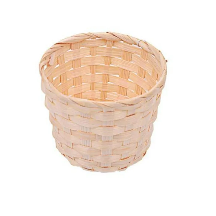 Durable Bamboo Bamboo Sundries Basket Portable Small Sundries Organizer ...