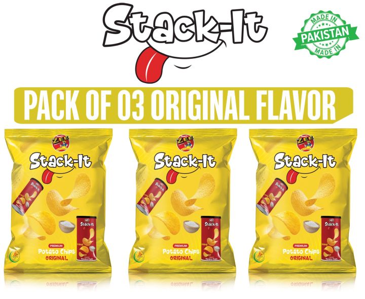 Stack-it Potato Chips Original (Pack of 3) | ZEE SNACKS - MD FOOD ...