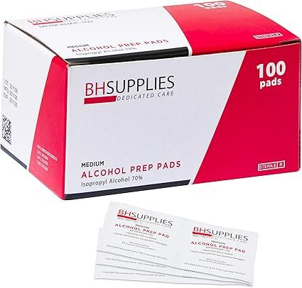 Medical-Grade, Alcohol Prep Pads| 200 pack/ Sterile, Individually ...