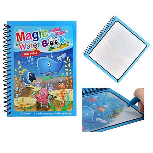 PACK OF 3 - Reusable Magic Water Quick Dry Book Water Coloring Book ...