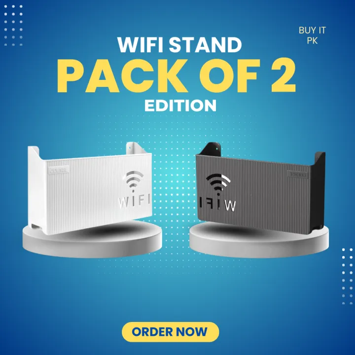 WiFi Stand – Pack of 2 (White & Black Edition) | Stylish & Durable ...