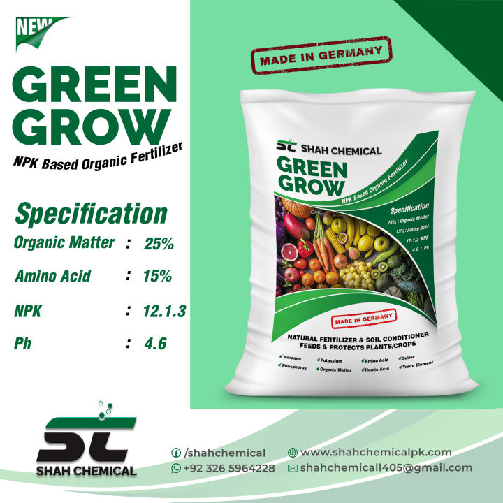 Green Grow ( NPK Based Organic Fertilizer ) - 25 kg MADE IN GERMANY ...