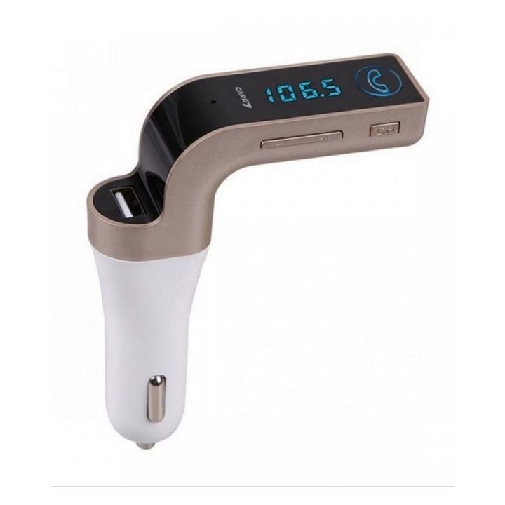 CARG7 - Bluetooth Car Handsfree FM Modulator -Golden | Daraz.pk