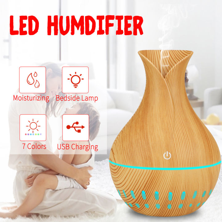 Mini Aroma Humidifier Air Freshener 100ML - Wooden Color | Daraz.pk