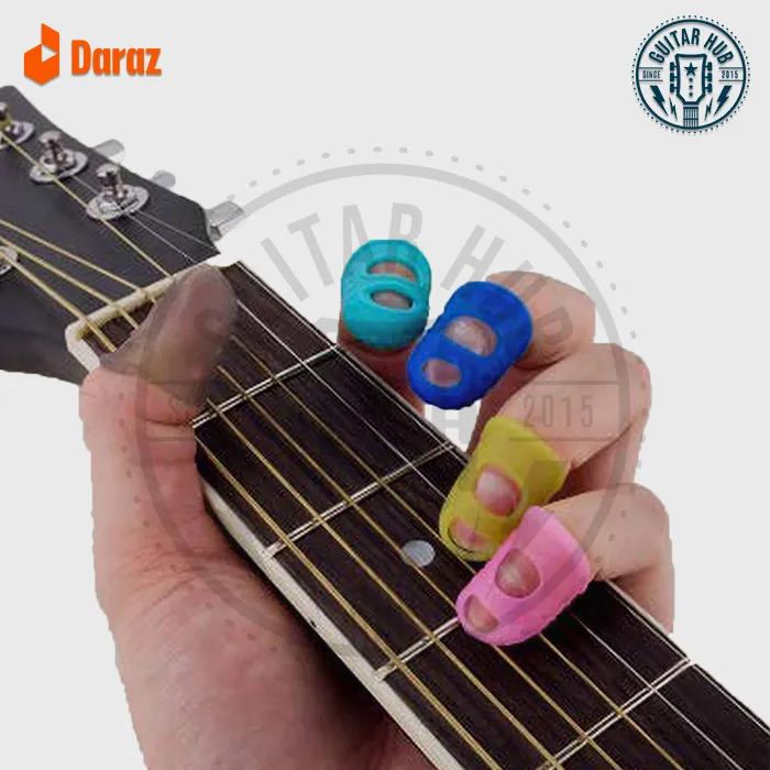 Inrali Guitar Finger Sleeve, Silicone Guitar Thumb Bass Finger Picks ...
