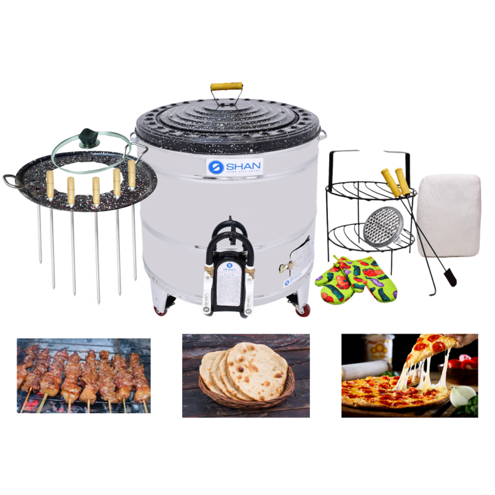 Multi-Purpose 6 Roti Small Size Gas Tandoor – Ideal for Roti, Baking ...