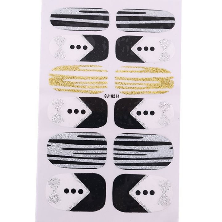 MA New Charming Nail Glitter Pure Color Full Tips Stickers Decal ...