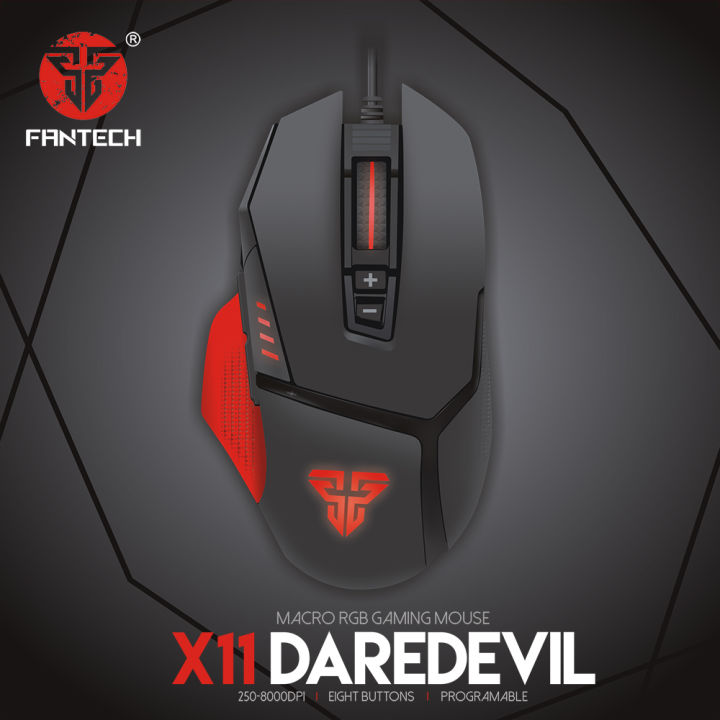 FANTECH X11 DAREDEVIL RGB Gaming Mouse With 8 Programmable Buttons And ...