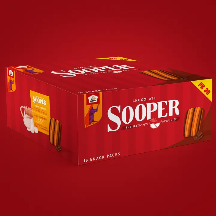 Sooper Classic Chocolate Biscuits – Box of 16 Snack Packs – 25.2g Each ...