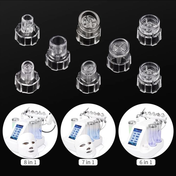 8Pcs/Set Head Replacement Plastic Tips for Hydra Facial Device Water ...