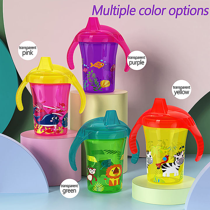 Child Water Bottle Cartoon Printed Baby Duckbill Cup Anti-choked Kids ...