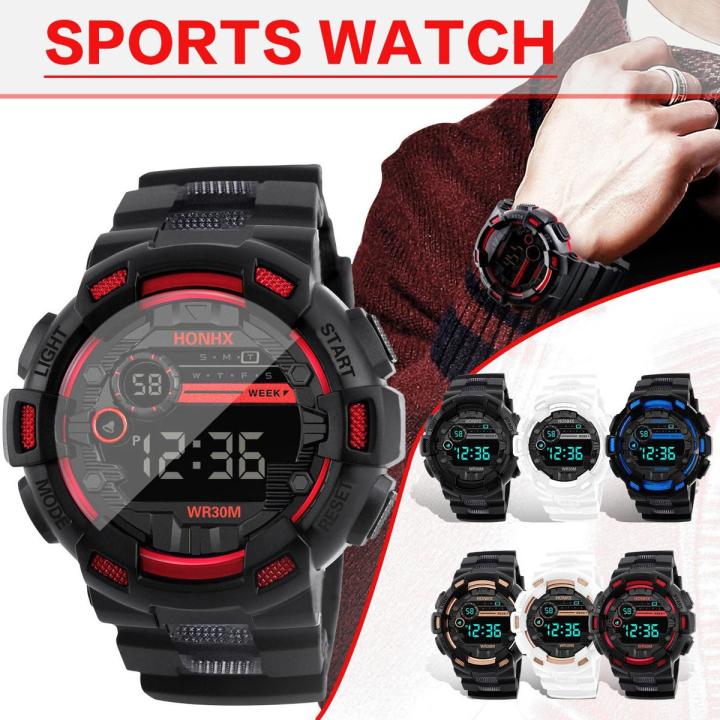Honhx Six Styles Of Cool Sports Electronic Watches With Four Buttons ...