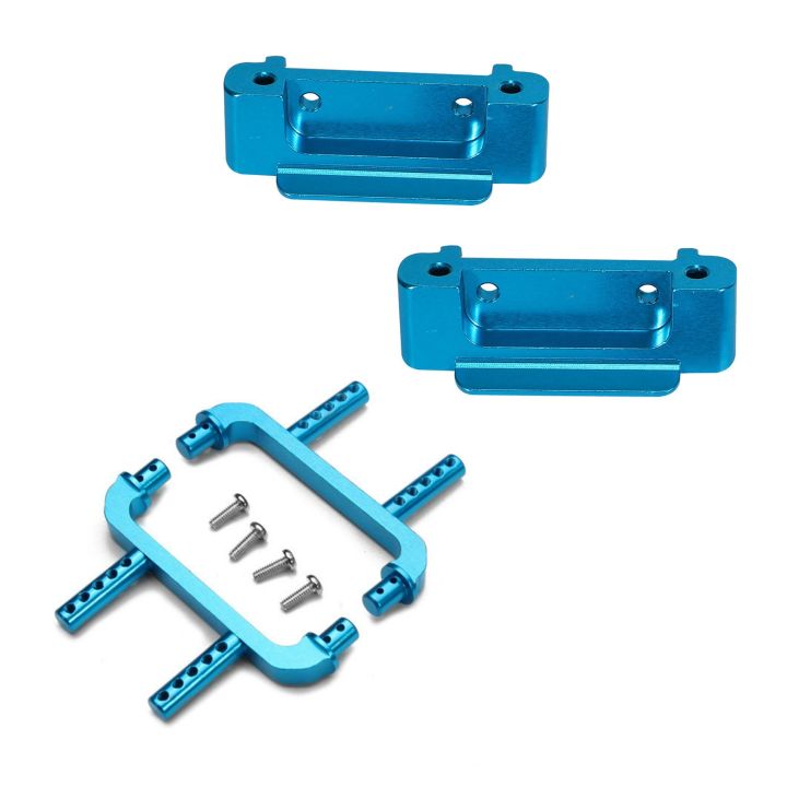 2Pcs Upgrade Spare Rc Car Parts Front Rear Bumper with Aluminium Alloy ...