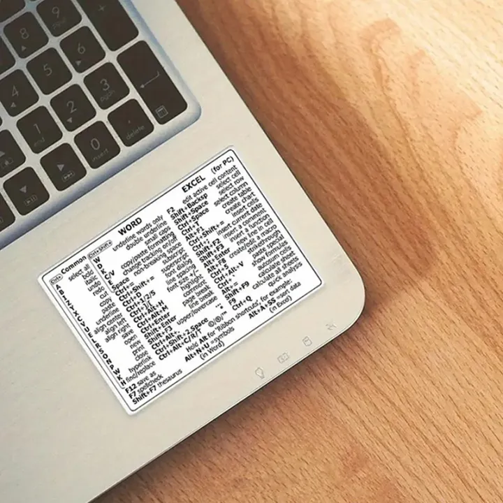 5Pcs Windows/Word Reference Keyboard Computer Shortcut Sticker Adhesive ...
