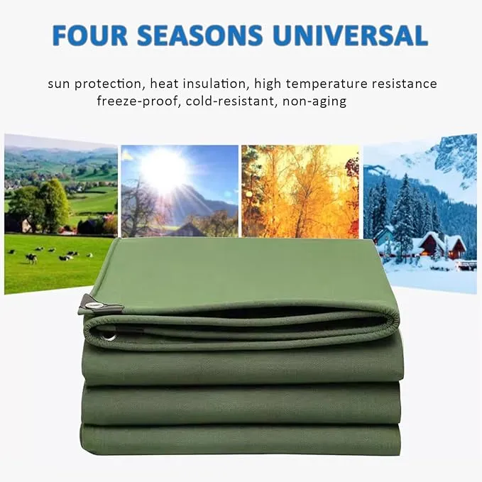 Army Green Heavy Duty Canvas Tarpaulin – The Ideal Tarpal for Outdoor ...