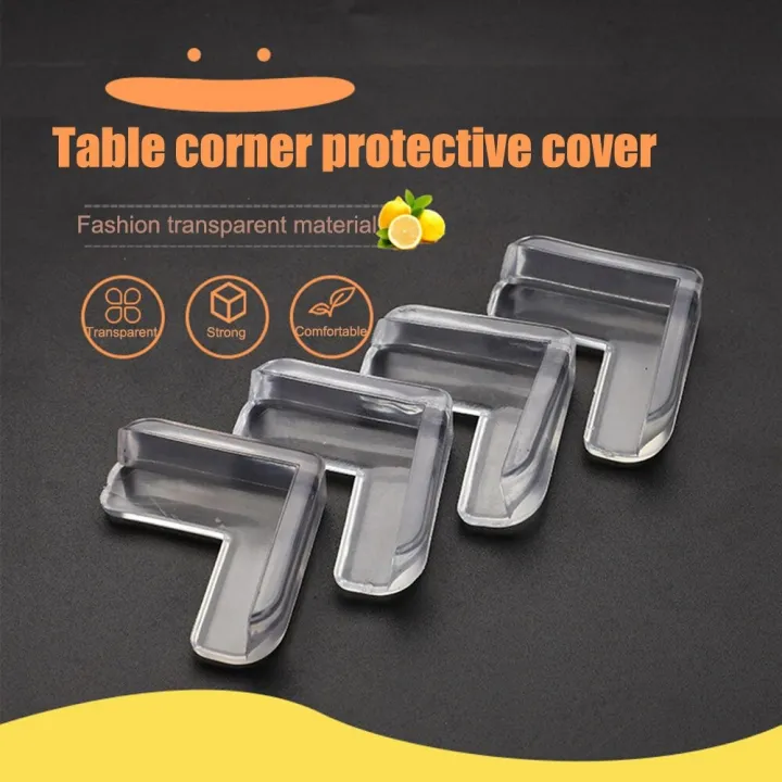 4pcs Transparent Anti-Angle Collision PVC Pad Home Child Baby Safety ...
