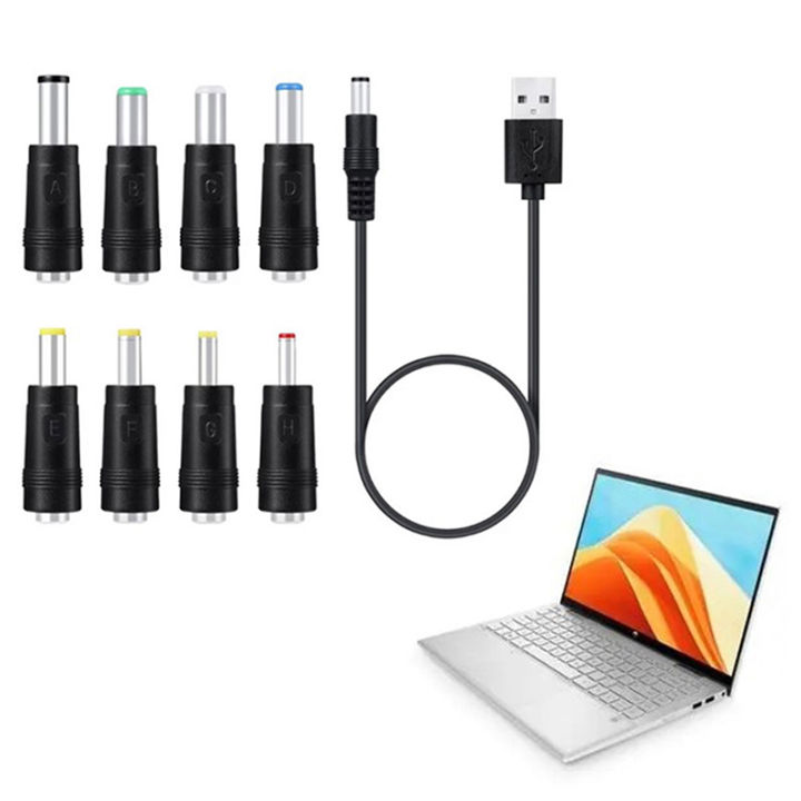 8 in1 Multi Types 5V USB to DC to 5.5*2.1mm USB Charging Cord Power ...