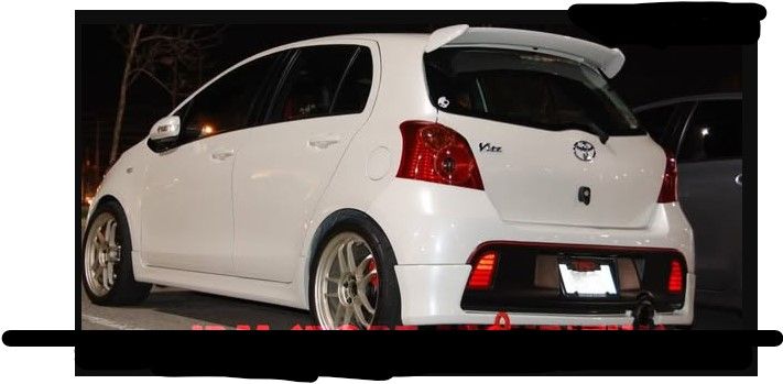 Toyota Vitz Trunk Spoiler painted Fiber Material Rear Boot Lid Diggy ...