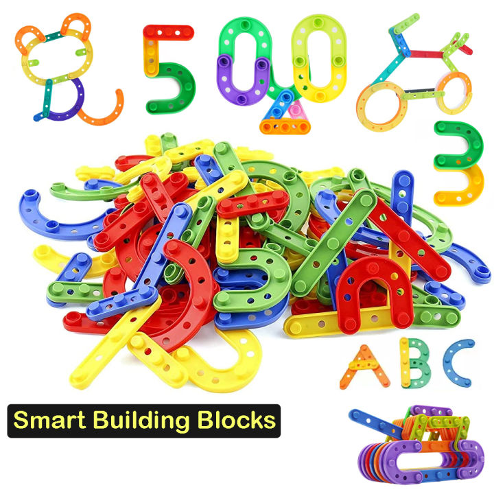 40 Pcs Set - Interlocking Linking Stick Building Blocks Toy Set ...