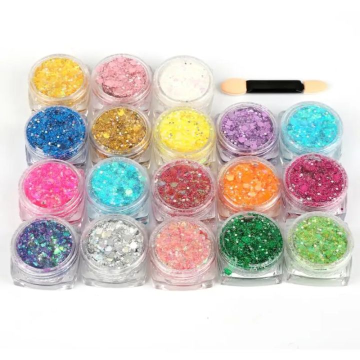 Professional Mermaid Sequins Gel Eye Shadow Holographic Glitter Shimmer ...