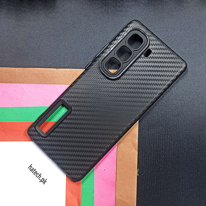 Infinix Hot 50 Pro Plus Carbon New Paper Back Case (Black) Protective ...