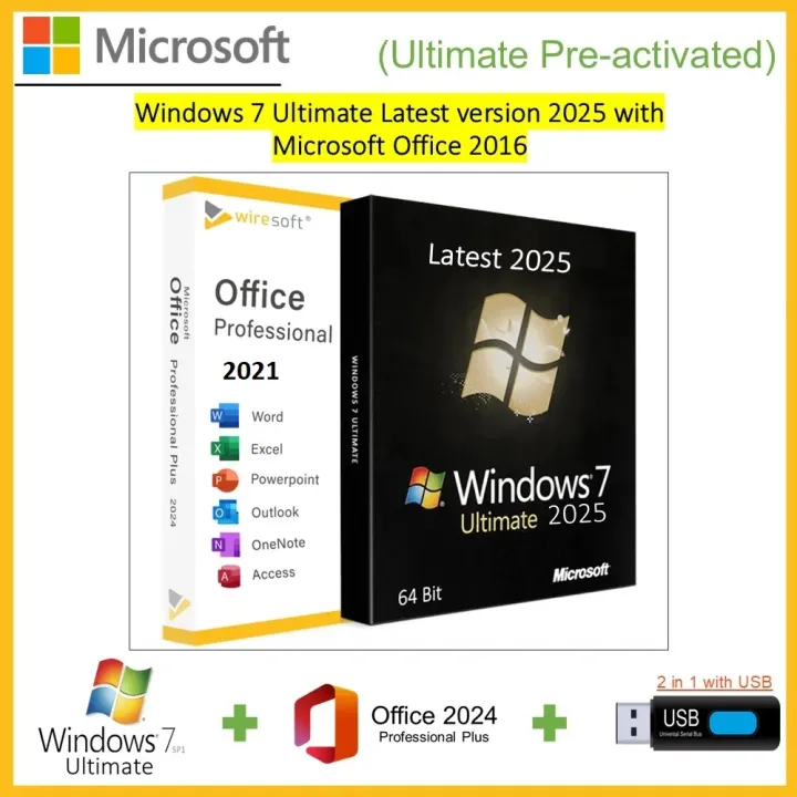 Windows 7 SP1 Ultimate (64bit) Multilingual + Office 2021 (Latest ...