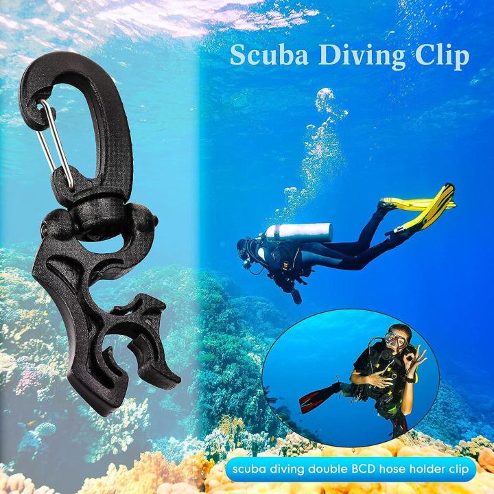 Scuba Hose Clamp, Outdoor Scuba Hose Holder, Double BCD Hose Clip with ...