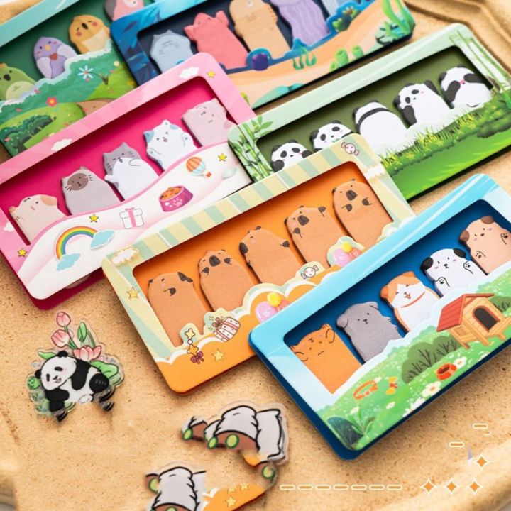 Useful Mini Sticky Notes Panda Cat Bird Animals Capybara Memo Notepad ...