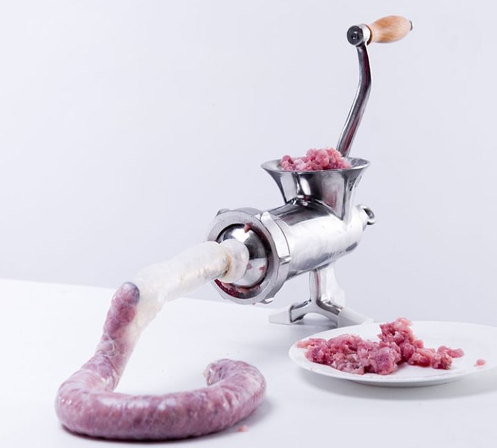 Qeema Machine Manual Meat Mincer Machine With Stand And Steel Tray 12 ...