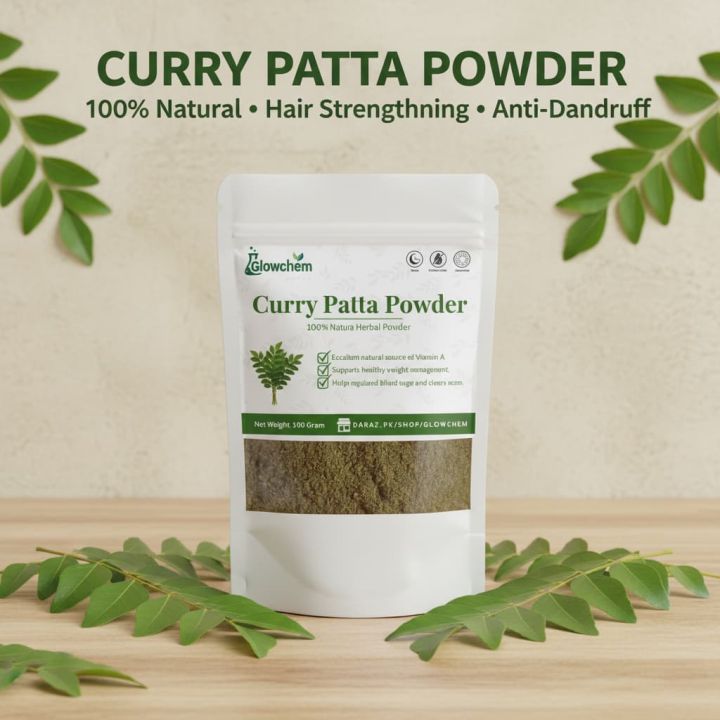 GlowChem Curry Patta Powder Natural Hair Growth & Anti-Hair Fall ...