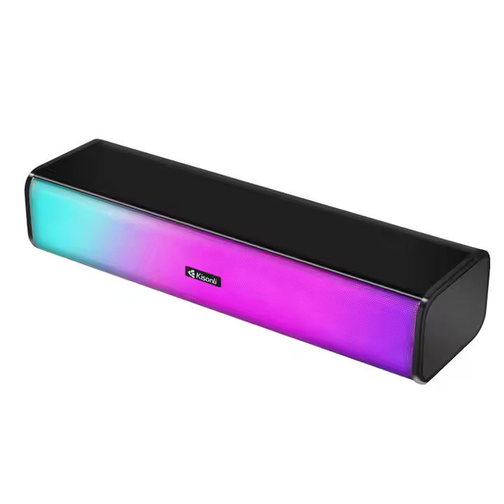 RGB LED USB Soundbar Speaker | Portable Stereo Soundbar with Powerful ...