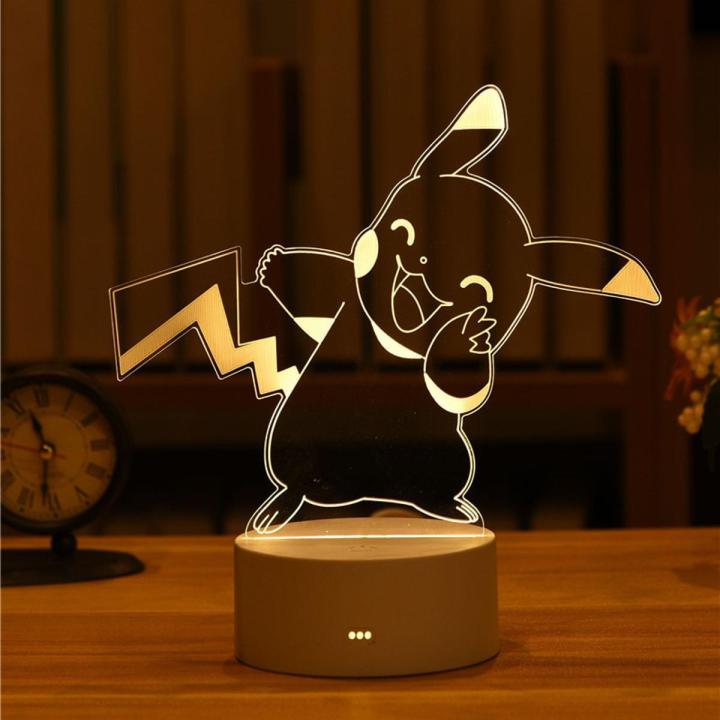 Anime Pokemon GO Pikachu 3d Night Light Toys Anime Pikachu LED Figures ...