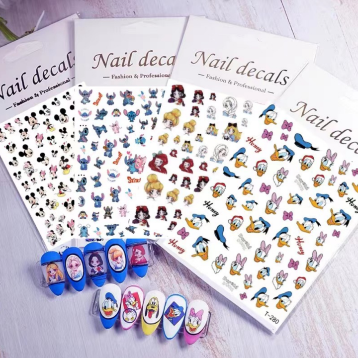 93PCS Cartoon Nail Supplies Mickey White Rabbit Manga Girl Animal ...