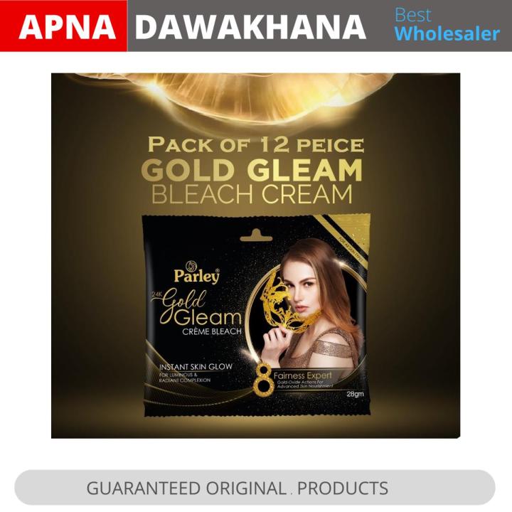 24k Gold Gleam Beauty Bleach Cream ( 3 x Sachet ) | Daraz.pk