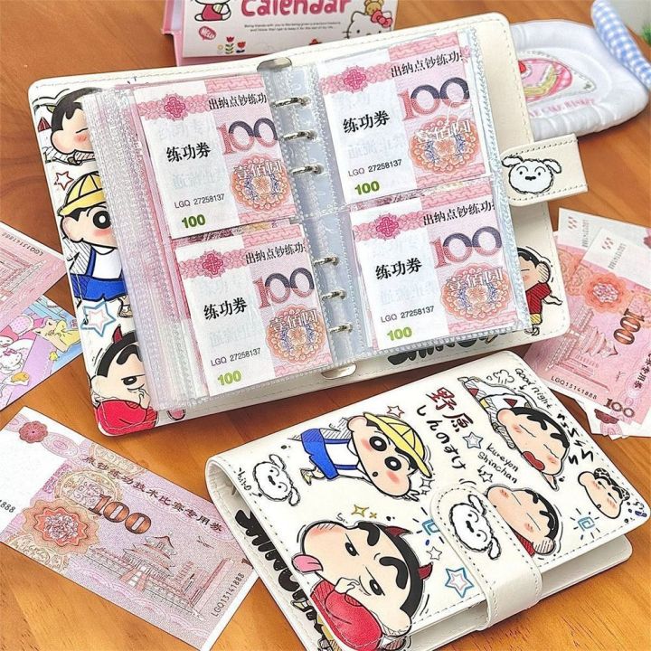 Cartoon PU Leather PU Photo Album Crayon Shin-chan Reusable Cash ...