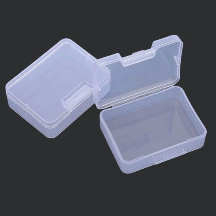 Portable Square Storage Box Plastic Transparent Small Items Case ...