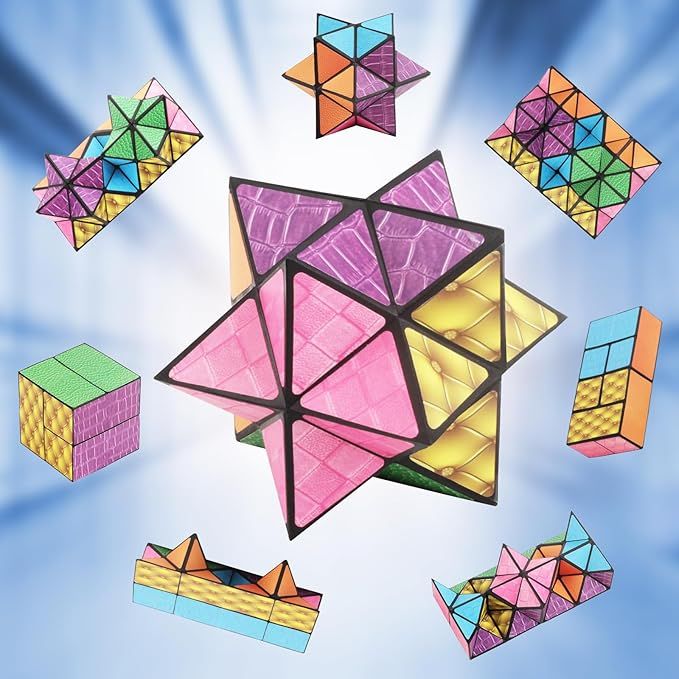 Geometric 3D Magnetic Puzzle Cube | Anti-Stress Reversible Magic Cube ...