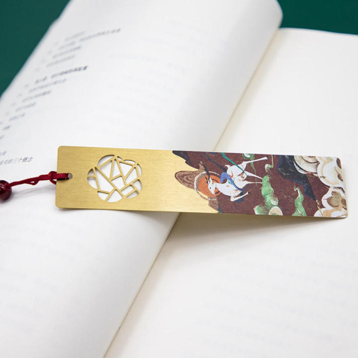 Painted Design Metal Bookmark Collectible Metal 12*3cm Tassel Bookmark ...