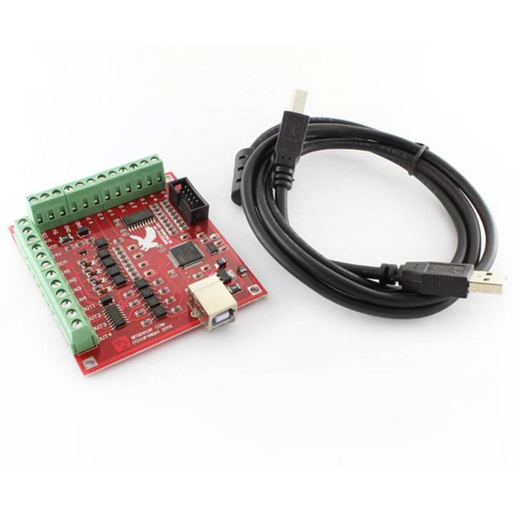 CNC USB MACH3 100Khz Red Break-out Board Support Stepper Motor Drive ...