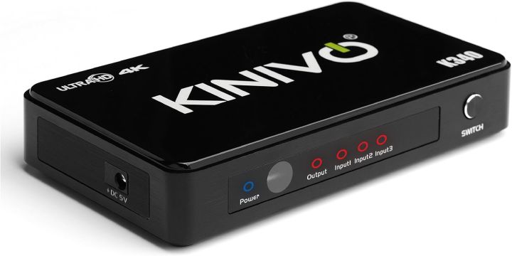 Kinivo K340 Premium 3-Port High Speed 4K HDMI Switch with IR Wireless ...