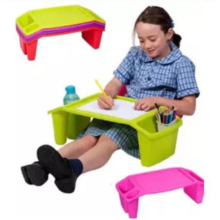 MULTI-PURPOSE PLASTIC KIDS STUDY & LAPTOP TABLE WITH SIDE STORAGE BOXES ...