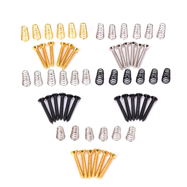 6pcs Electric Guitar Single Coil Pickup Mount Height Screw with Spring ...