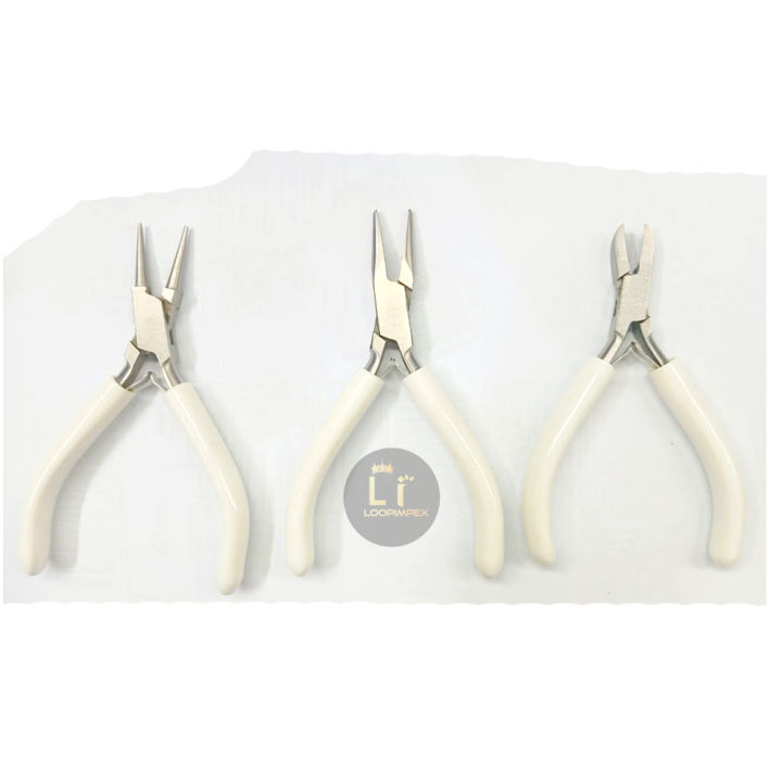 Professional 3-Piece Jewelry Pliers Set – Round Nose, Flat Nose & Wire ...